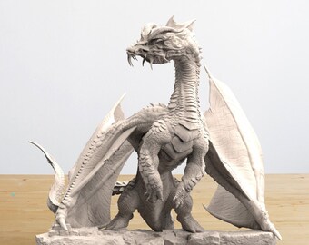 Young Brine Dragon in Four Sizes 3D Printed Miniature in - Etsy
