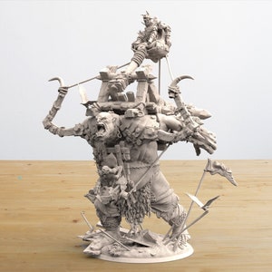 Ogre Siege 3D Printed Miniature for D&D, Pathfinder and Other Rpg's or ...