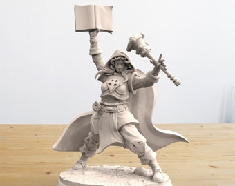 Paladin Dwarf Female Fighter/warrior With Dual Axes 32mm - Etsy