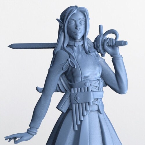 Female Bard Unpainted Miniature - Etsy