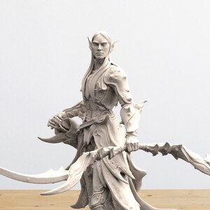 Elf Warrior With Bow - Idle Pose - 3D Printed Miniature for D&D and ...