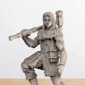 Female Goliath Barbarian Skurra Miniature for D&D - Etsy