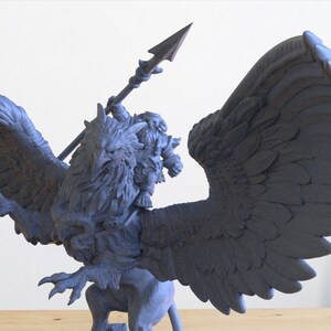 Dwarf Griffon Rider B - Dwarf Fighter Mounted on a Griffon - Miniature ...