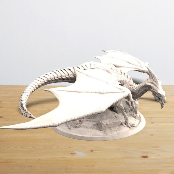 Adult White Dragon - Etsy