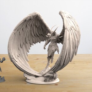Angel Fighter in Four Sizes - 3D Printed Miniature in Four Sizes for D ...
