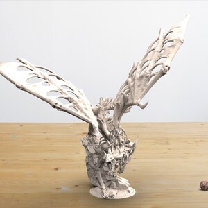Mounted Undead Dragon in Four Sizes - 3D Printed Miniature in Four ...