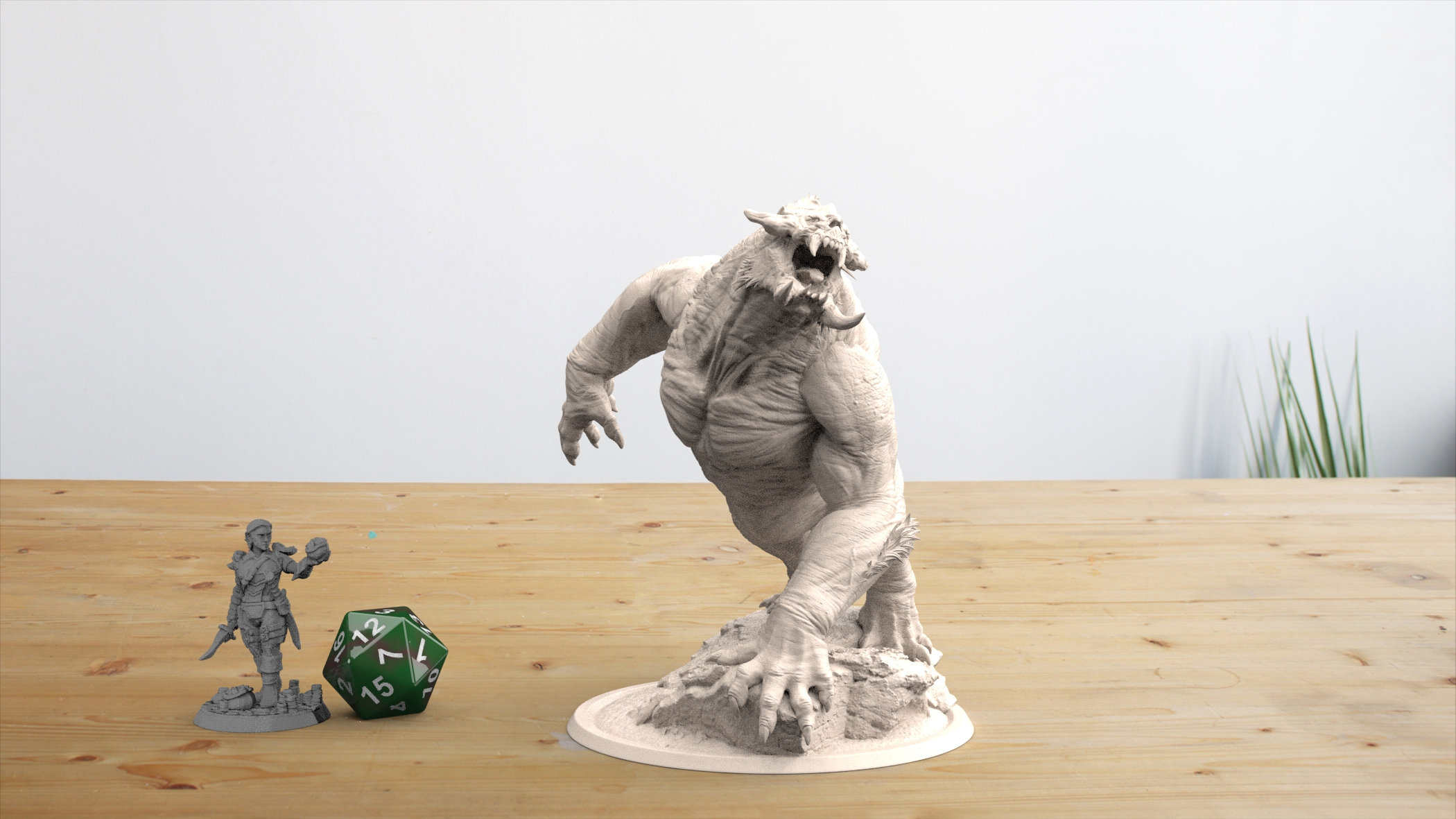 Balgura Roaring 3D Printed Miniature for D&D Pathfinder - Etsy