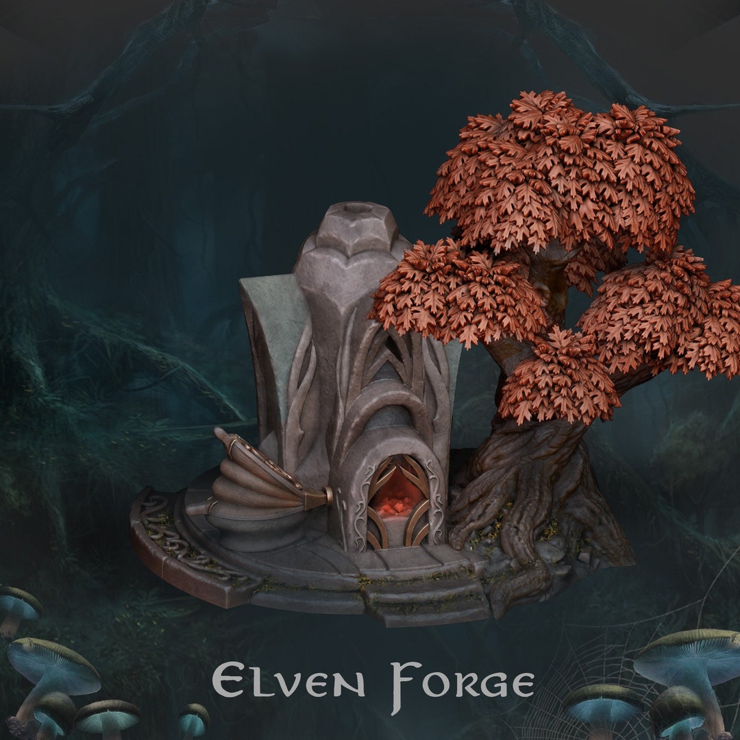 Elven Forge Elven Realms the Dark Forest 28/32 Mm Scale 3D Printed Tabletop Miniature by the ...