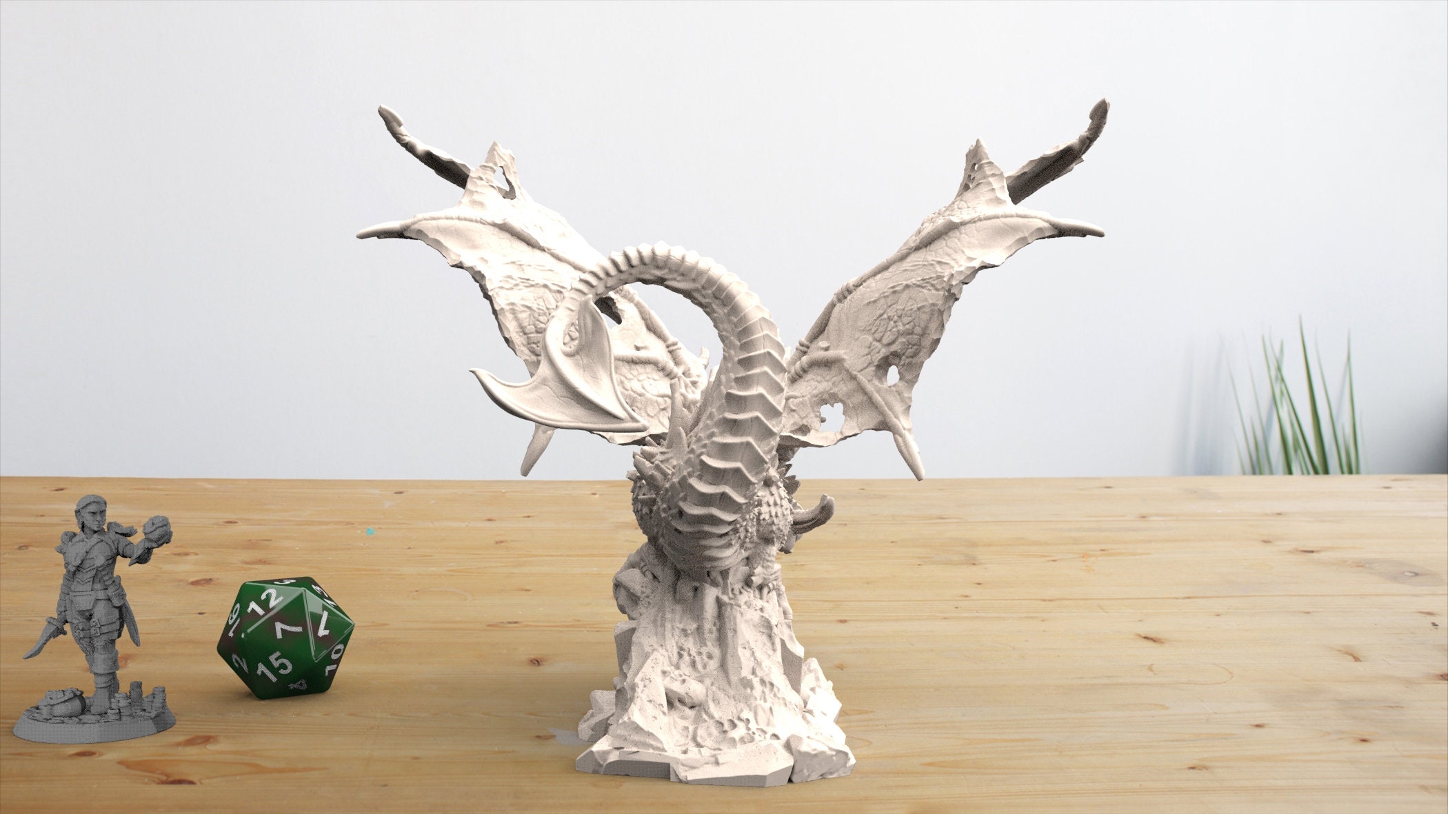 Cave Dragon in Four Sizes 3D Printed Miniature in Four Sizes - Etsy
