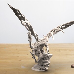 Mounted Undead Dragon in Four Sizes - 3D Printed Miniature in Four ...