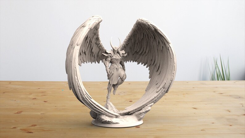 Angel Fighter in Four Sizes 3D Printed Miniature in Four - Etsy