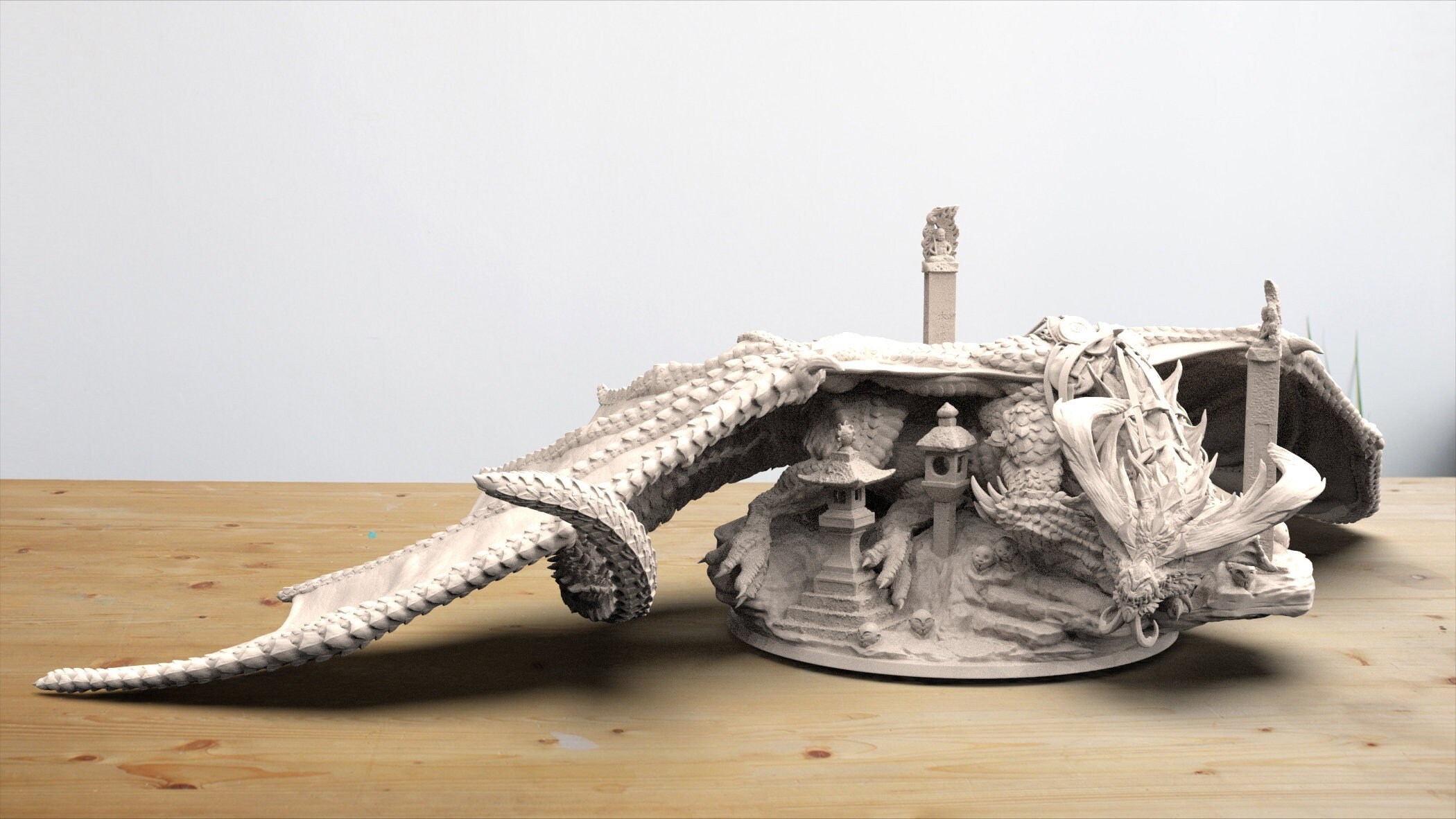 Sleeping Dragon in Four Sizes 3D Printed Miniature in Four - Etsy Australia