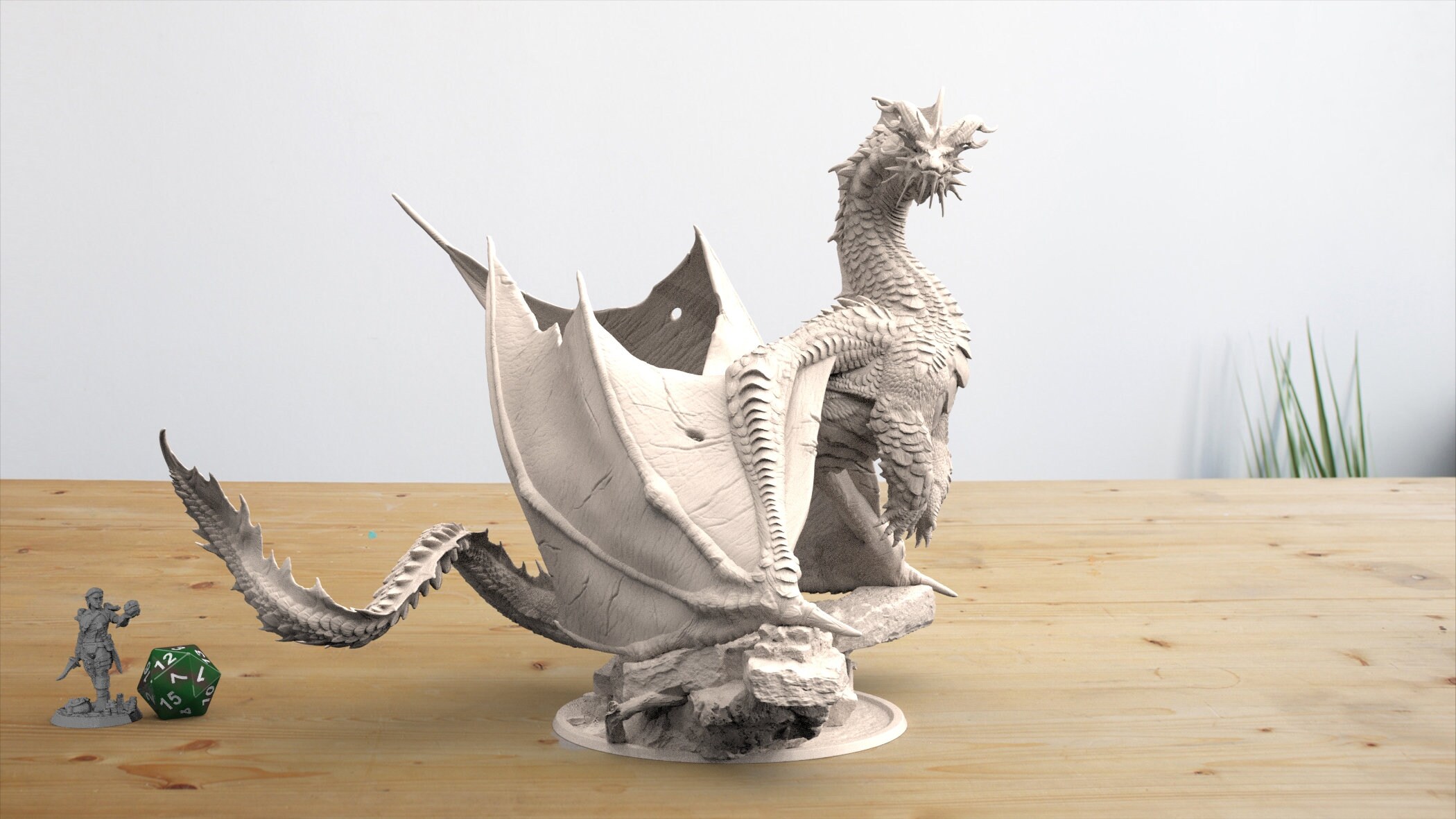 Elder Brine Dragon in Four Sizes 3D Printed Miniature in - Etsy