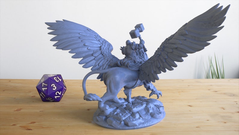 Dwarf Griffon Rider A Dwarf Fighter Mounted on a Griffon - Etsy