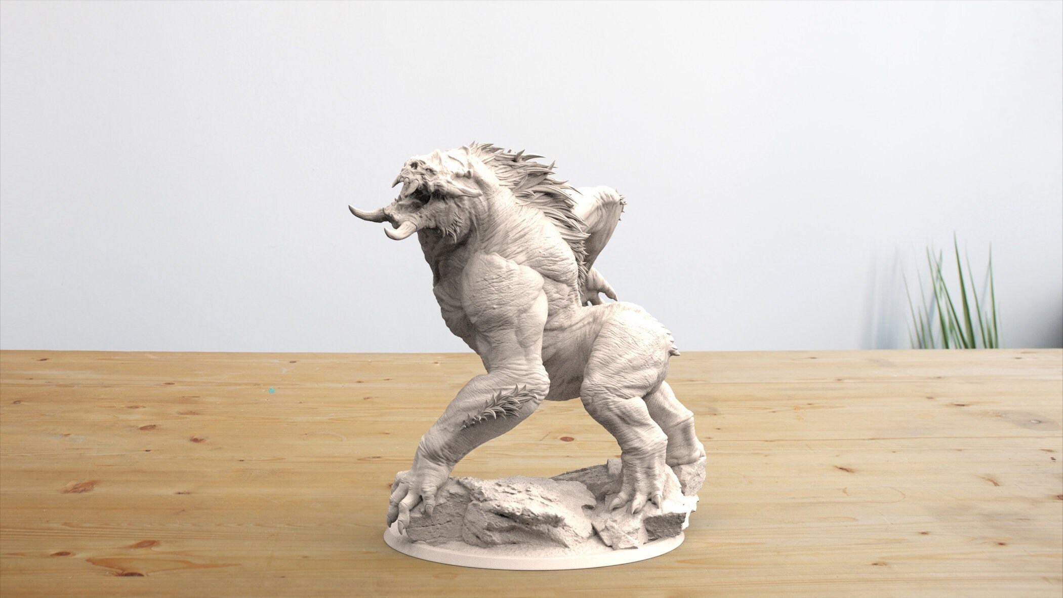 Balgura Roaring 3D Printed Miniature for D&D Pathfinder - Etsy