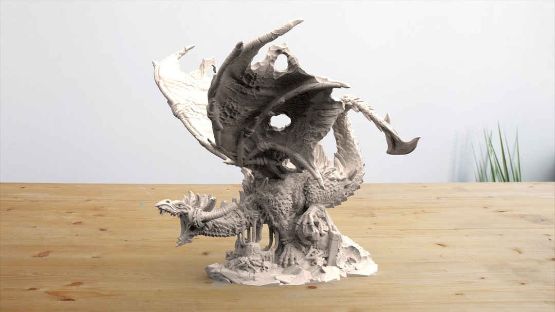 Cave Dragon in Four Sizes - 3D Printed Miniature in Four Sizes for D&D ...