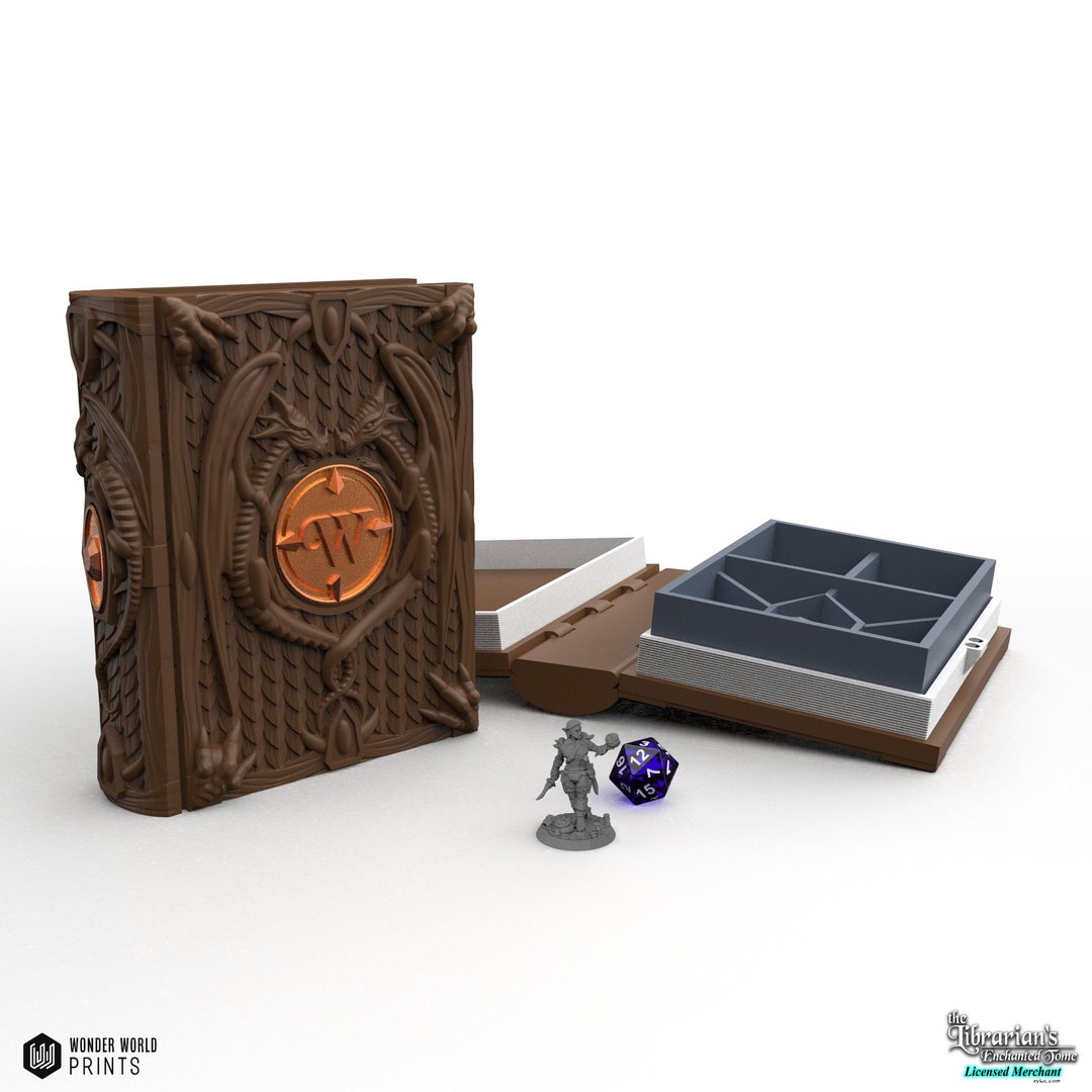 Dragon Tome Personalized Storage Box for Dice Cards - Etsy