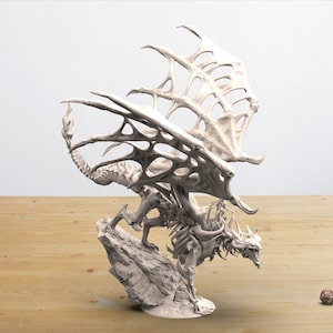Mounted Undead Dragon in Four Sizes - 3D Printed Miniature in Four ...