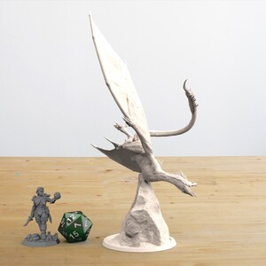 Vouivre Drone Diving 3D Printed Miniature for D&D, Pathfinder and Other ...