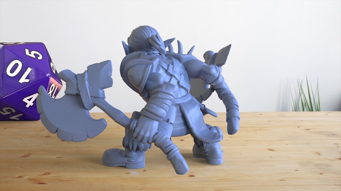 Gnome Barbarian Dual Axe Warrior Fighter for D&D Pathfinder - Etsy