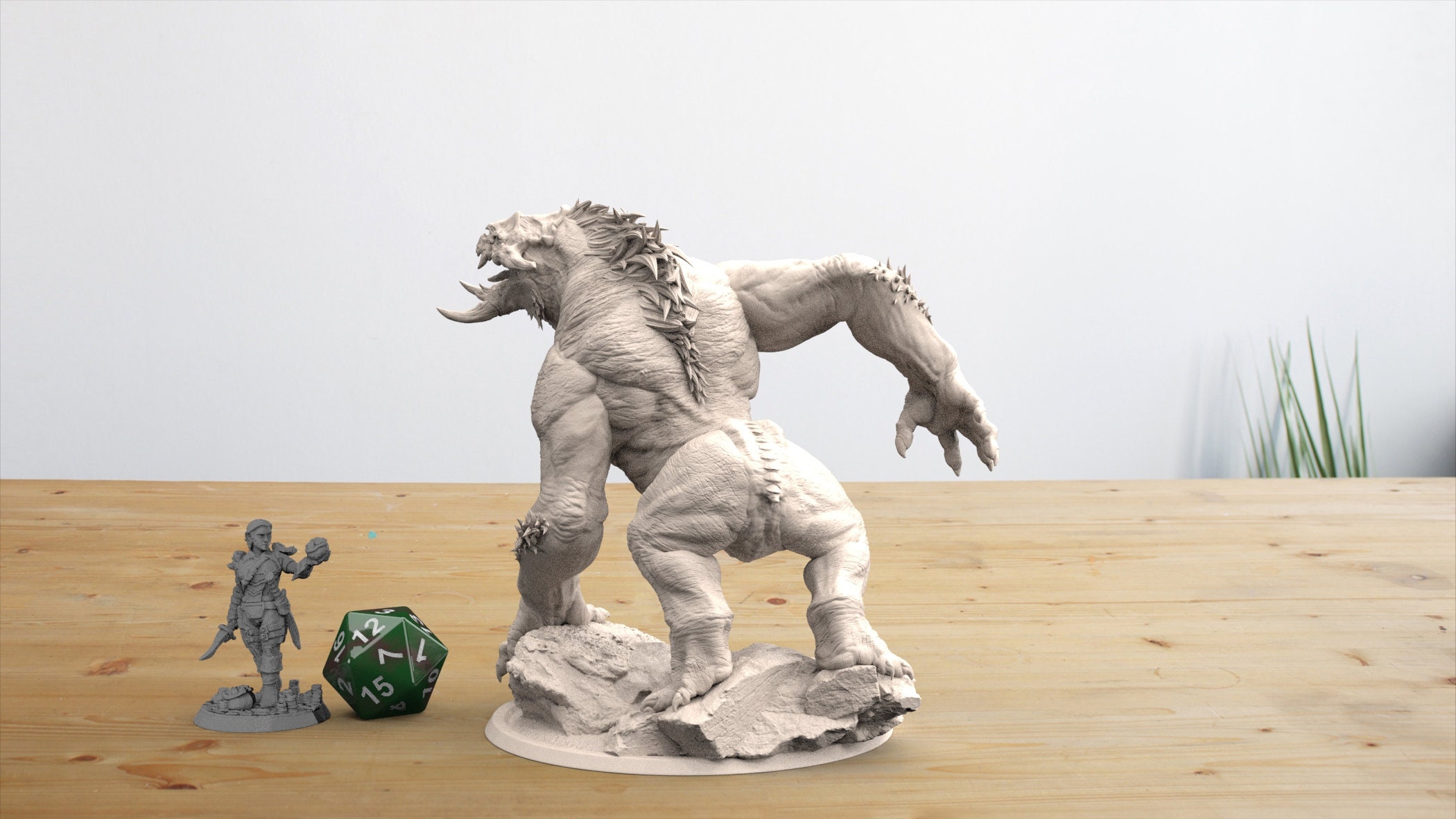 Balgura Roaring 3D Printed Miniature for D&D Pathfinder - Etsy