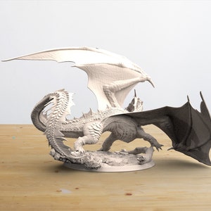 Young Brine Dragon in Four Sizes 3D Printed Miniature in Four Sizes for ...