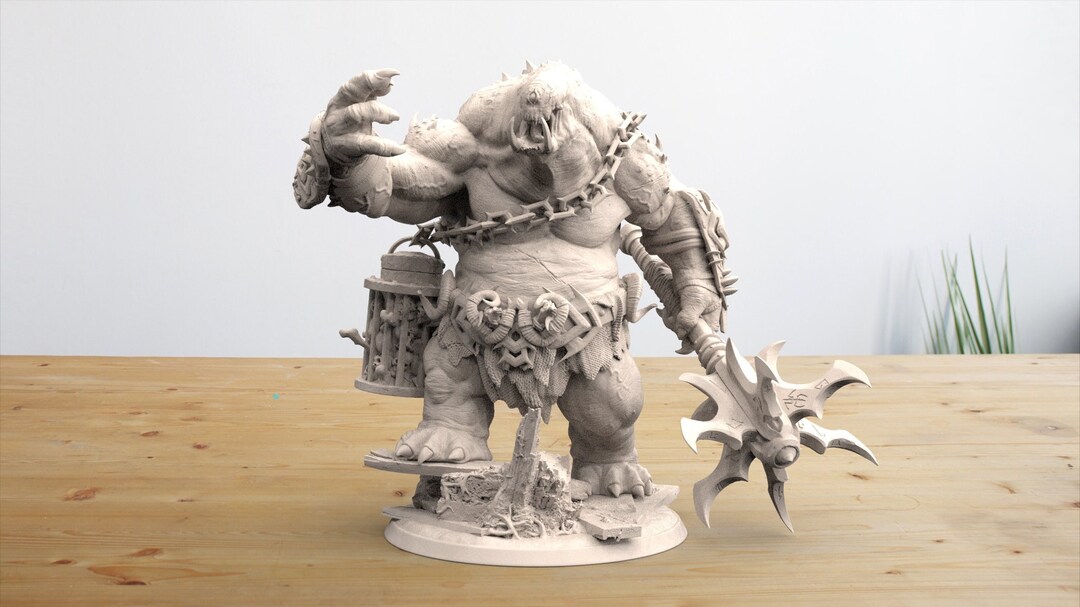Infernum Cyclops Standing - With Giant Mace - 3D Printed Miniature for ...