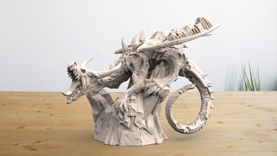 Zombie Dragon in Four Sizes 3D Printed Miniature in Four Sizes for D&D ...