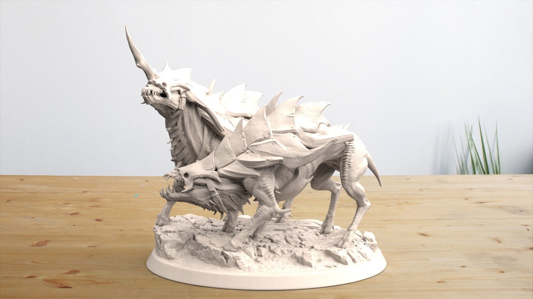 Infernum Dogs Couple With or W/out Armor 3D Printed Miniature for D&D ...