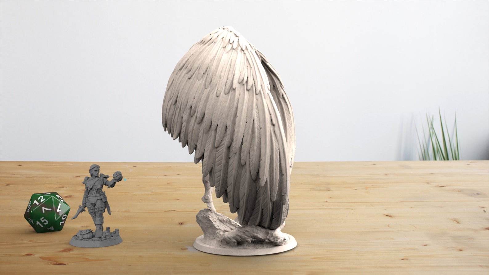 Angel Fighter in Four Sizes 3D Printed Miniature in Four - Etsy