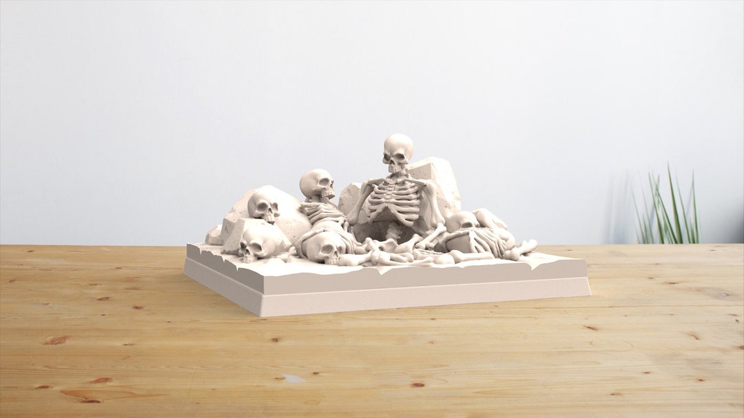 Skeletons - Terrain Prop - Skeleton Piles - Hidden Crypt - Resin ...