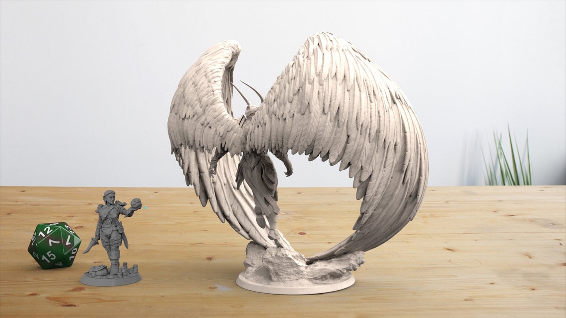 Angel Fighter in Four Sizes 3D Printed Miniature in Four - Etsy