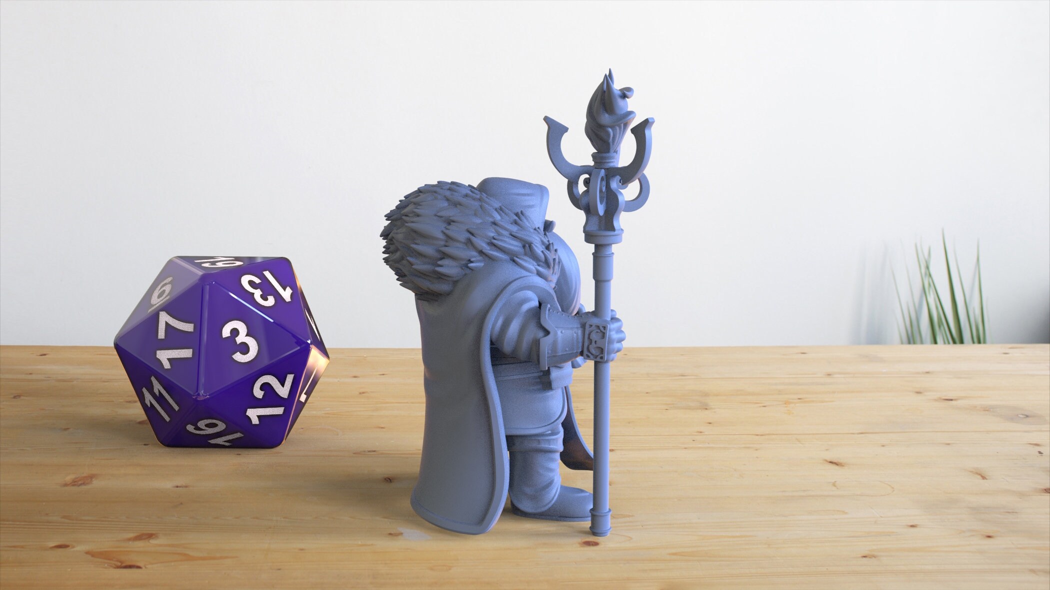 Dwarf Wizard Mage With Staff Miniature for D&D Pathfinder - Etsy