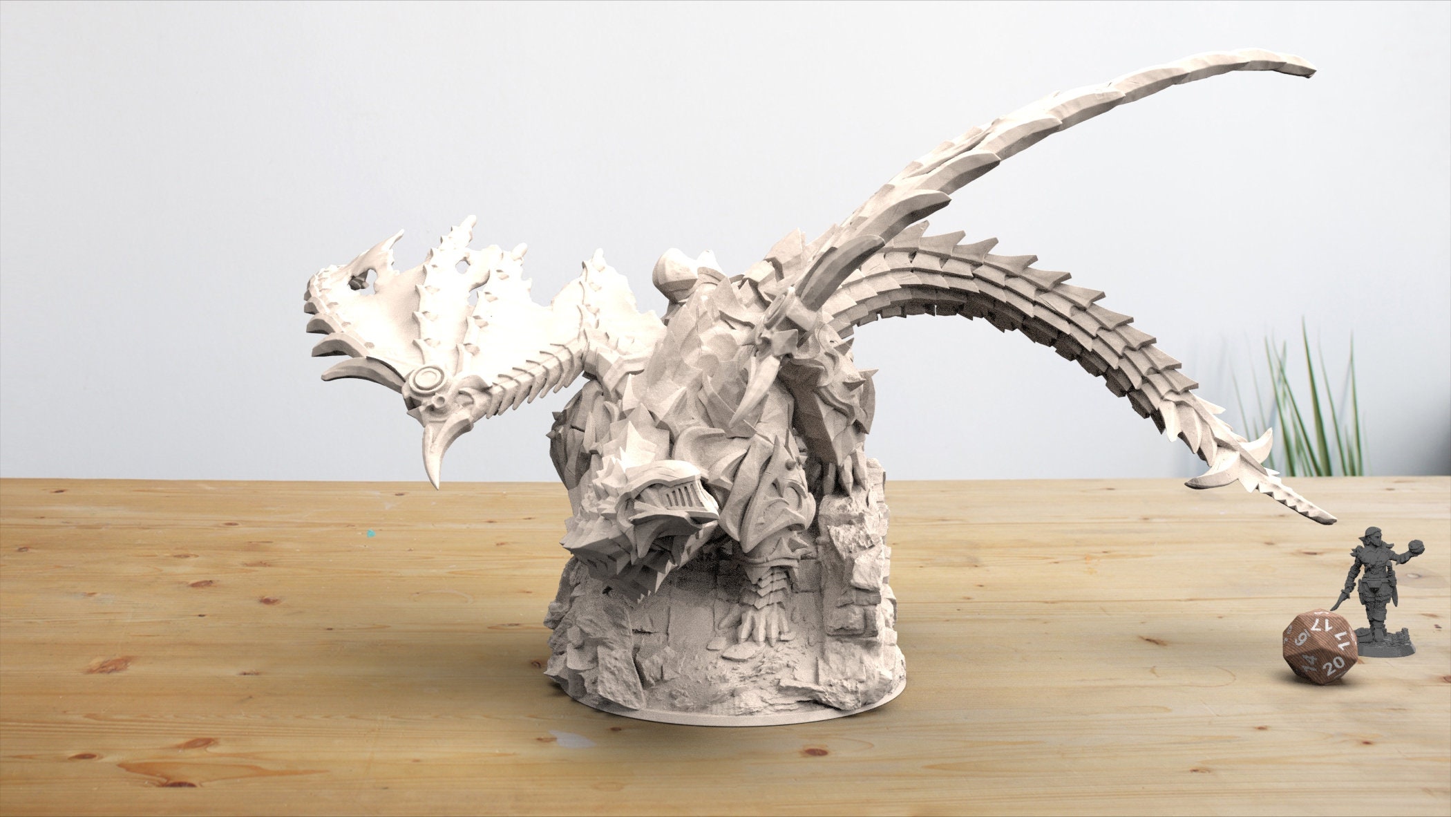 Armored Dragon in Four Sizes With Optional Rider 3D Printed - Etsy