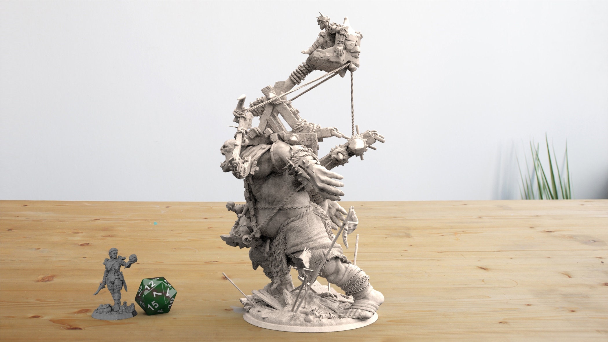 Ogre Siege 3D Printed Miniature for D&D Pathfinder and - Etsy
