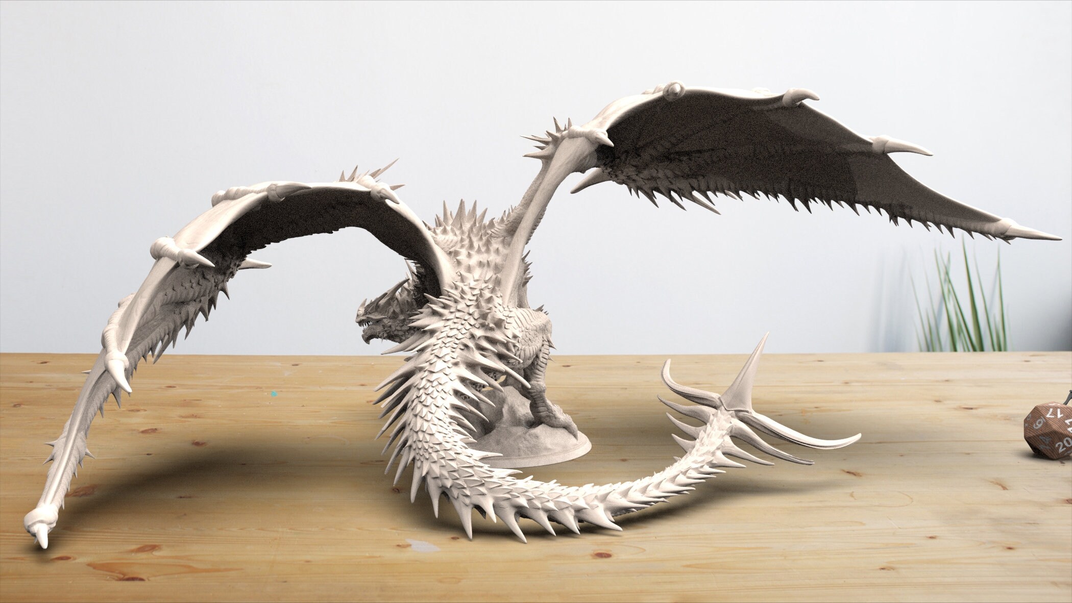 Adult Red Dragon in Four Sizes 3D Printed Miniature in Four - Etsy