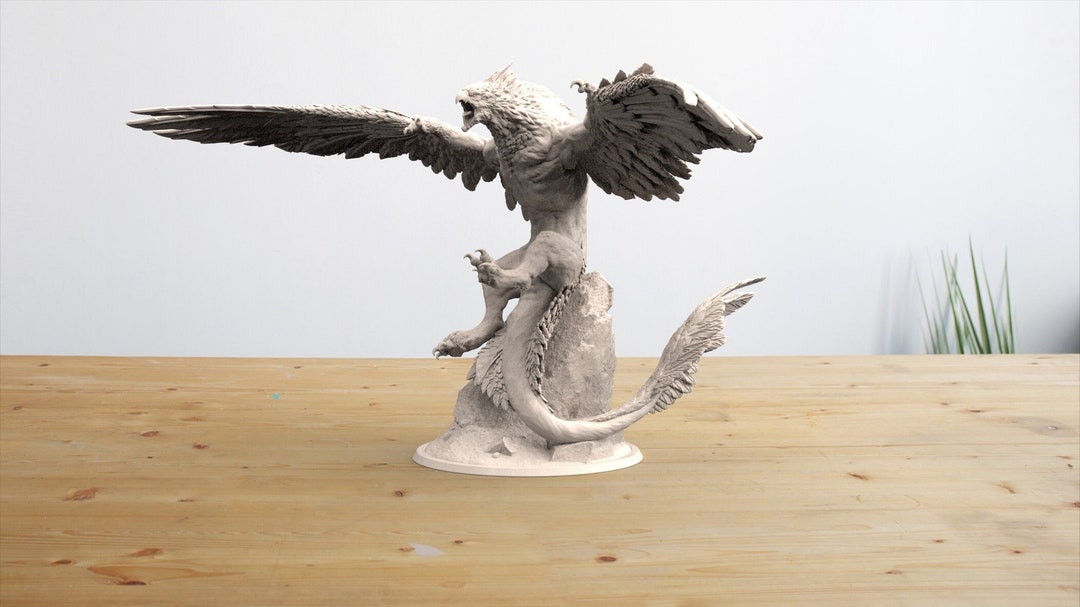 Rukh Male Griffon/gryphon 3D Printed Miniature for D&D, Pathfinder and ...