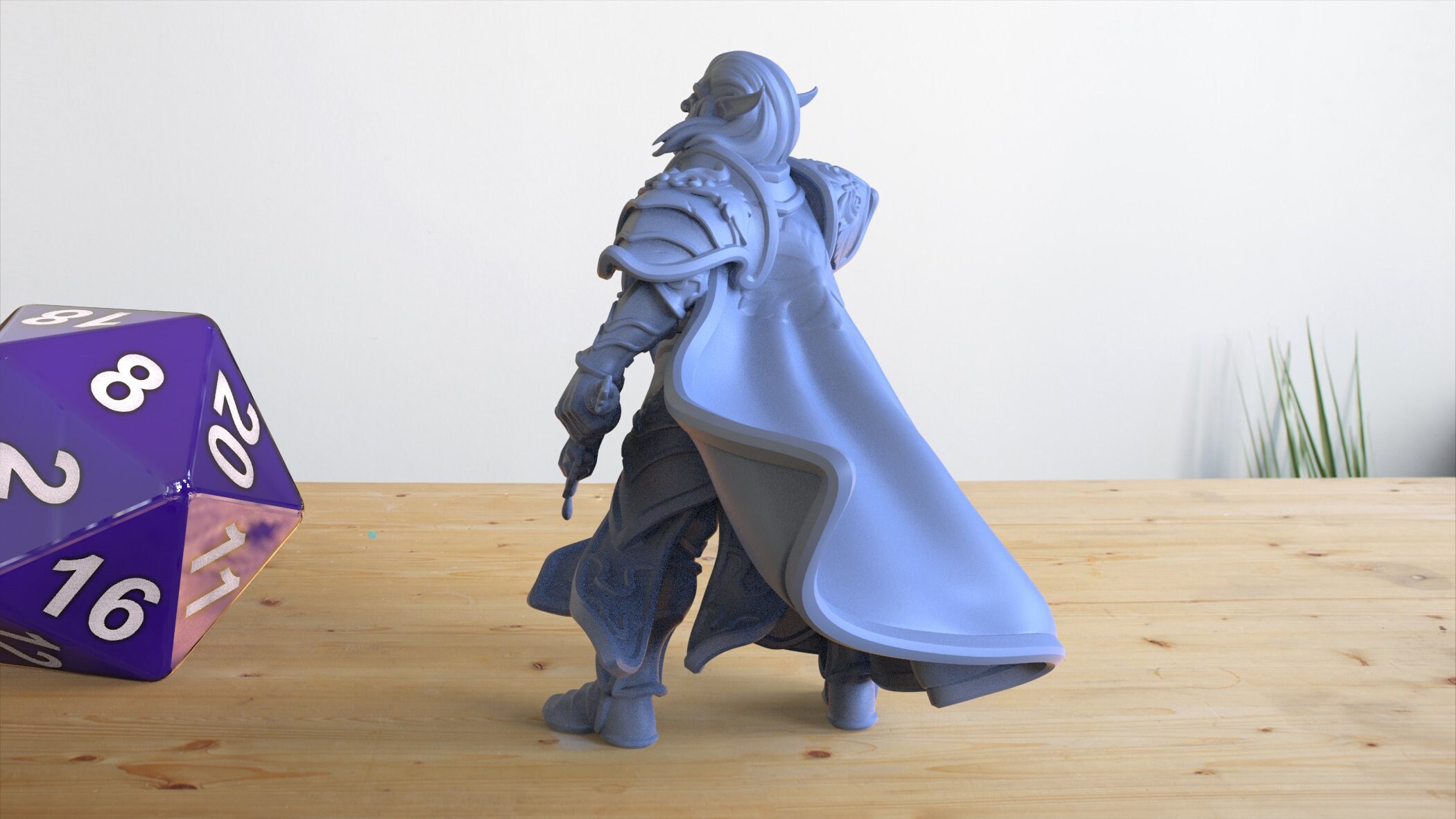 Elf Slayer Fighter With Dwarf Head Trophy Miniature for - Etsy