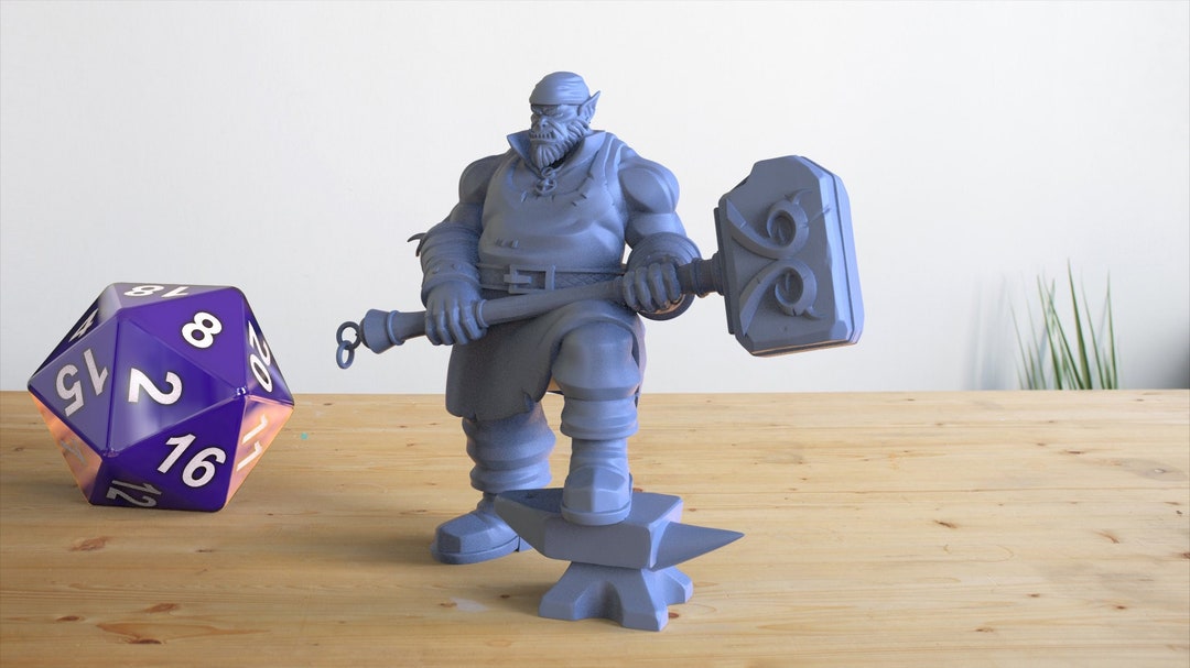 Orc Blacksmith 5e Character for D&D, Pathfinder and Other Rpg's the ...