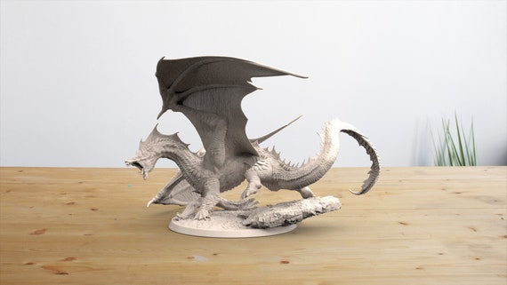 Young Brine Dragon in Four Sizes 3D Printed Miniature in - Etsy