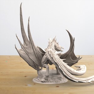 Vouivre Matriarch Dragon in Four Sizes 3D Printed Miniature in Four ...