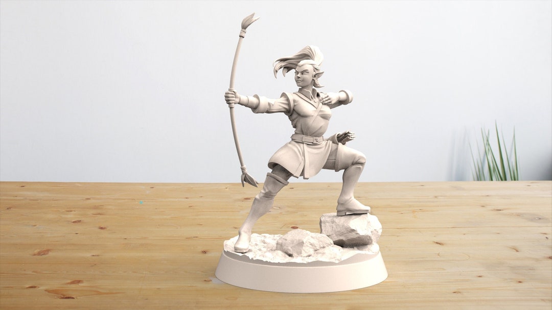 Archer Elf Female A Ranger 32mm Miniature Figures for D&D - Etsy