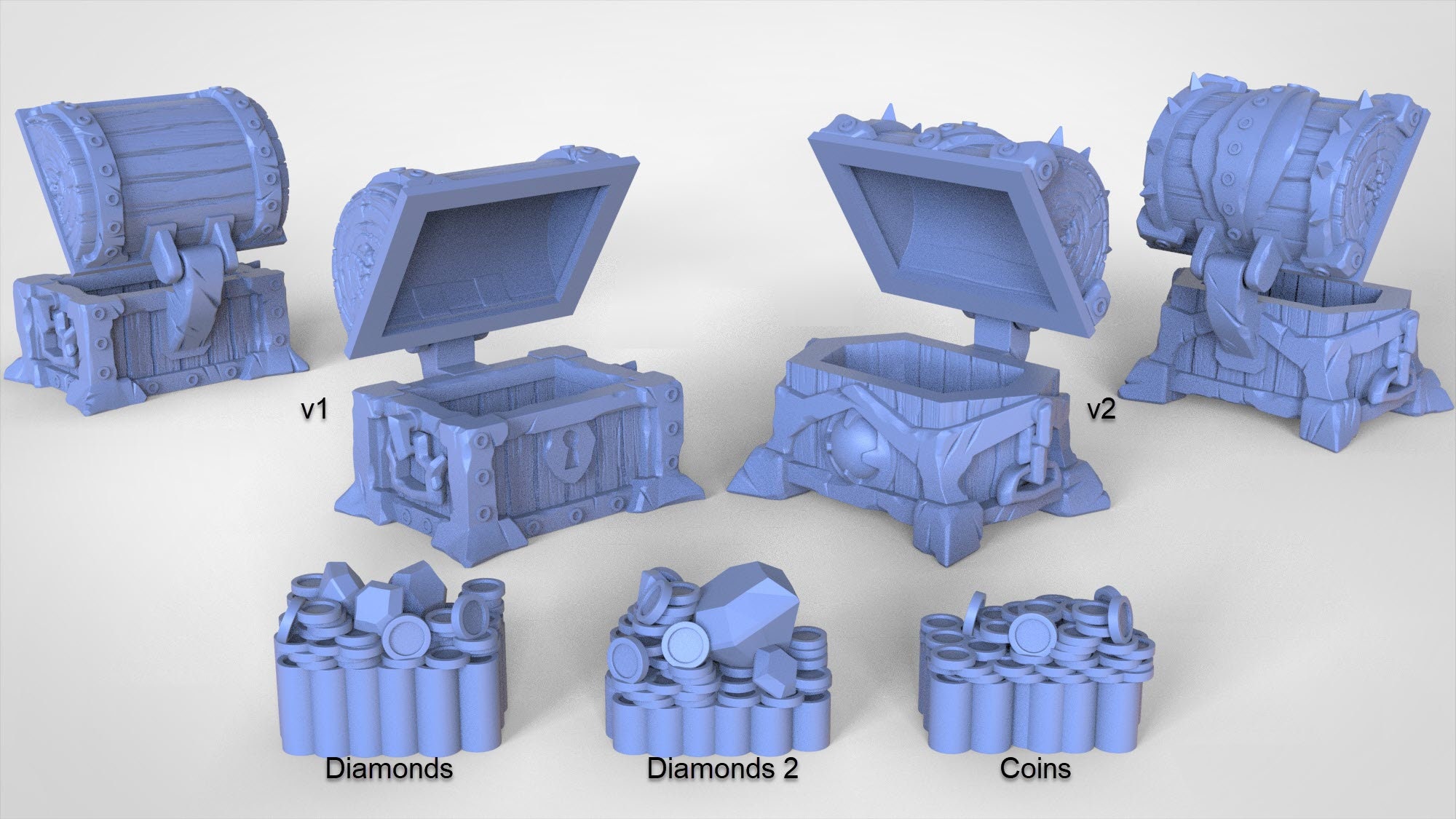 Props Treasure Chests Dungeon Lab Modular Dungeon - Etsy