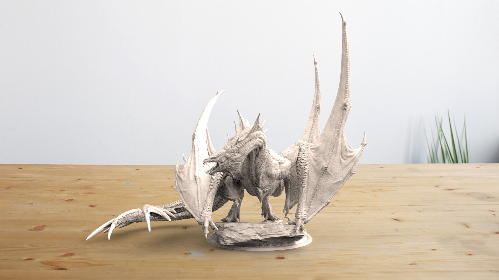 Vouivre Matriarch Dragon in Four Sizes 3D Printed Miniature - Etsy