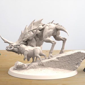 3D Printed Infernum Dog Mother Miniature for D&D, Pathfinder and Other ...