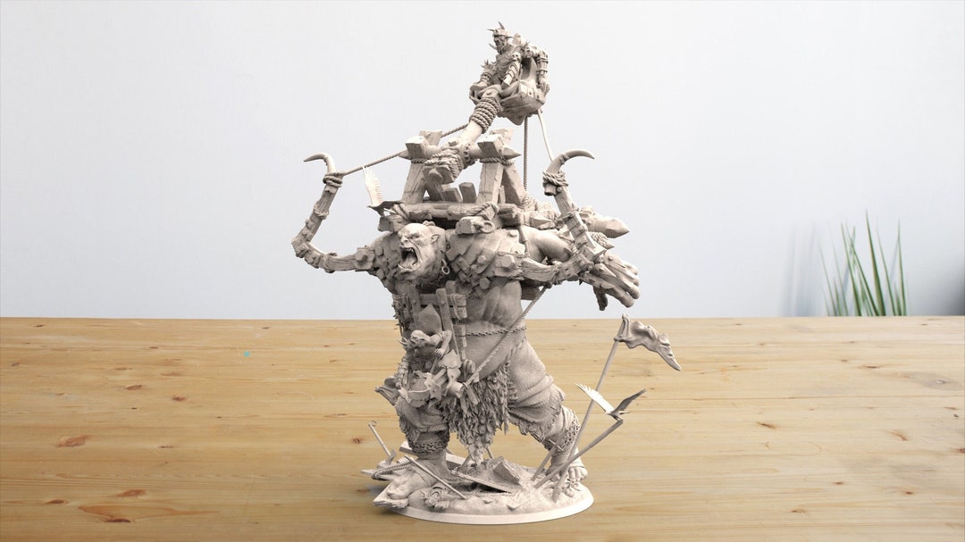 Ogre Siege 3D Printed Miniature for D&D, Pathfinder and Other Rpg's or ...