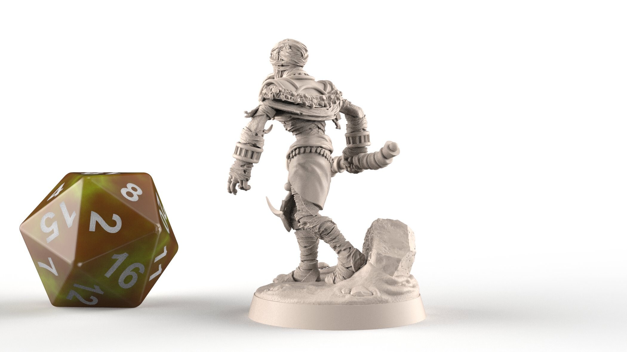 Mummy Pose 1 3D Printed Model for D&D and Other Rpg's - Etsy