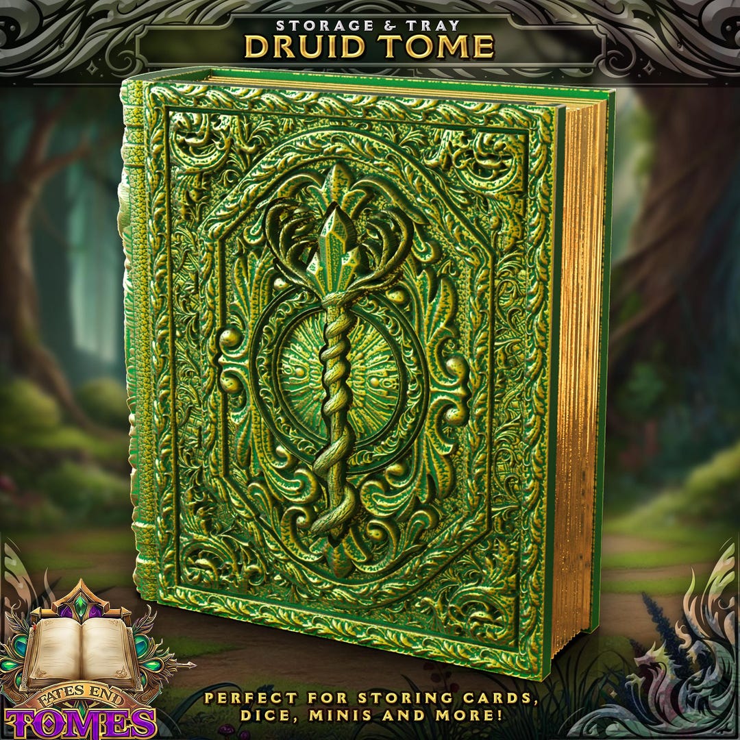 Druid Tome by Fates End - Spell Card, Dice and Mini Storage for D&D ...