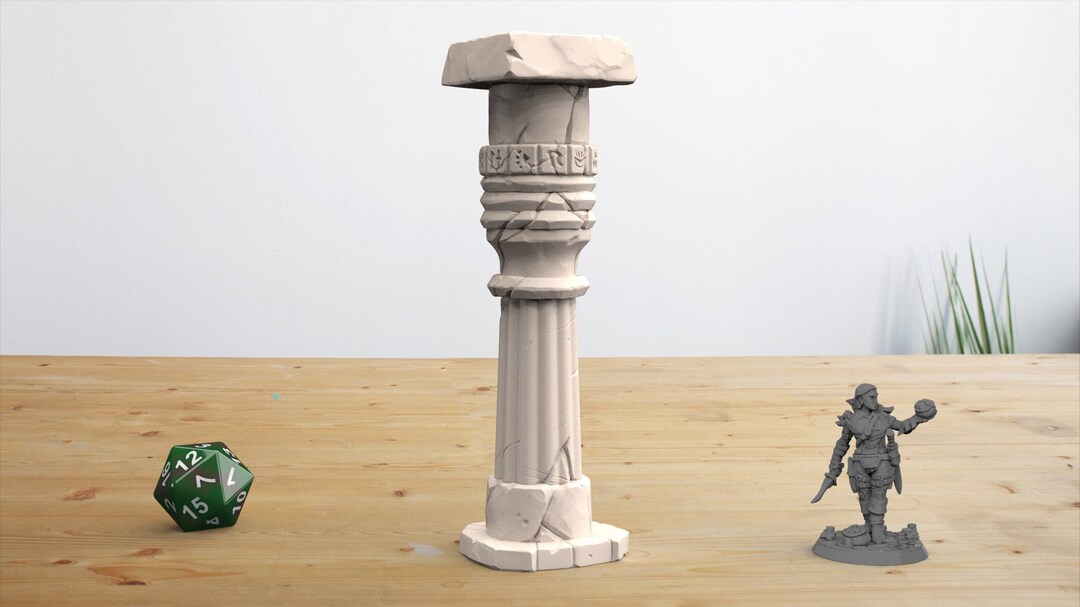Round Pillar A Terrain Prop Echoes of Life Resin Miniature for Rpg's ...
