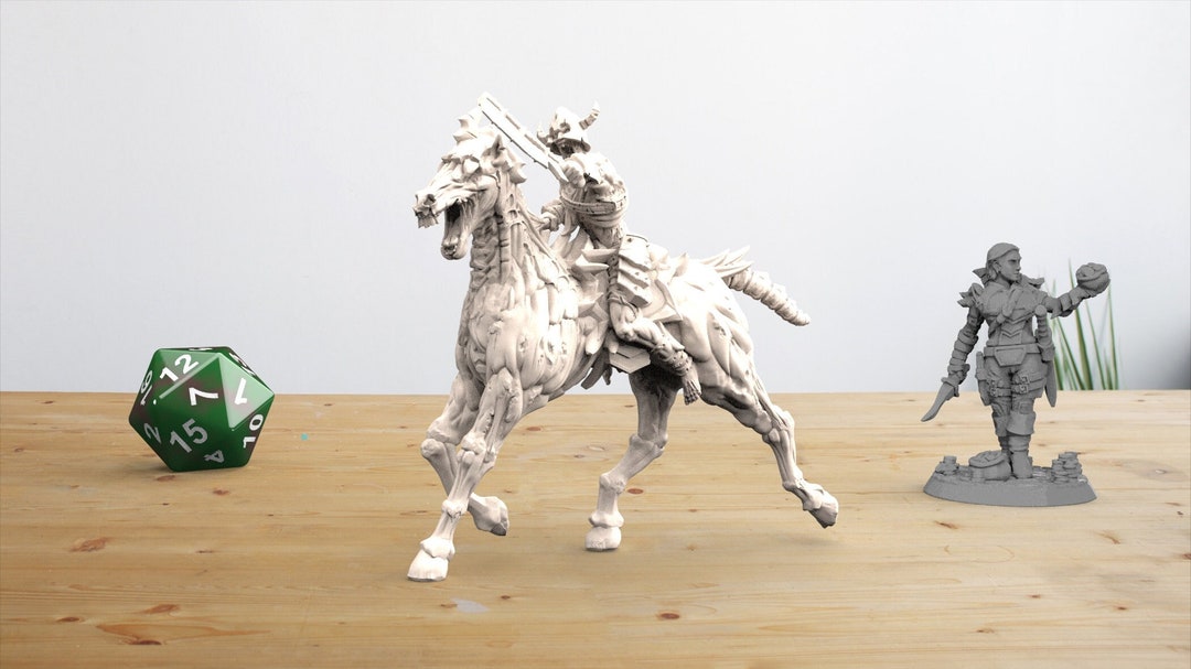 Reanimated Rider A Undead Horse With Melee Skeleton Hidden Crypt Resin ...